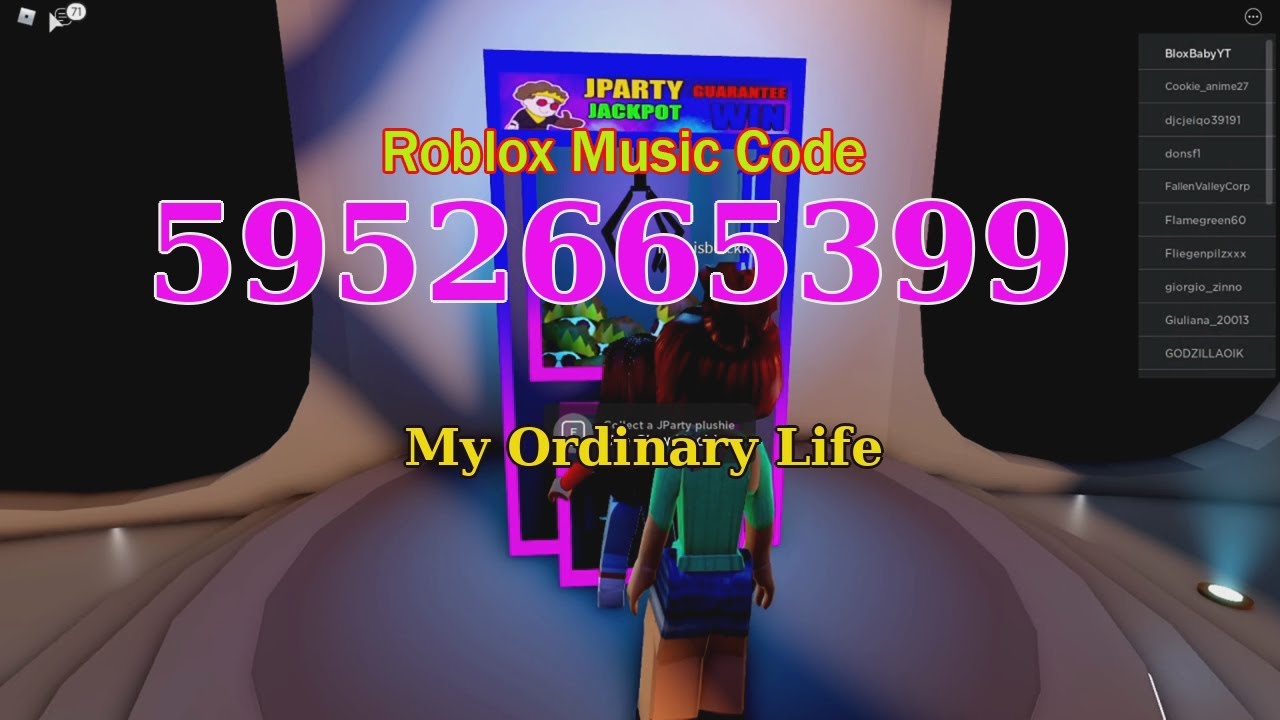 My Ordinary Life Roblox Music Code - YouTube