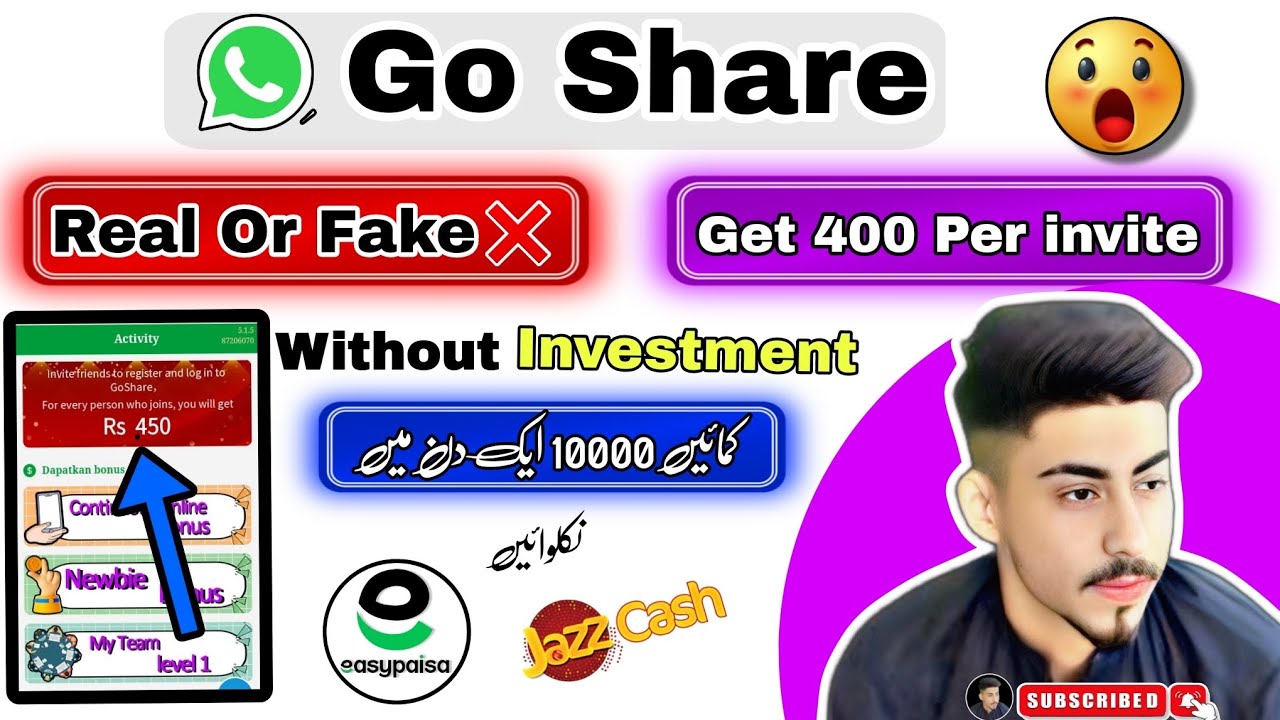 Go Share Whatsapp Earning | goshare app real or fake | Go Share ...