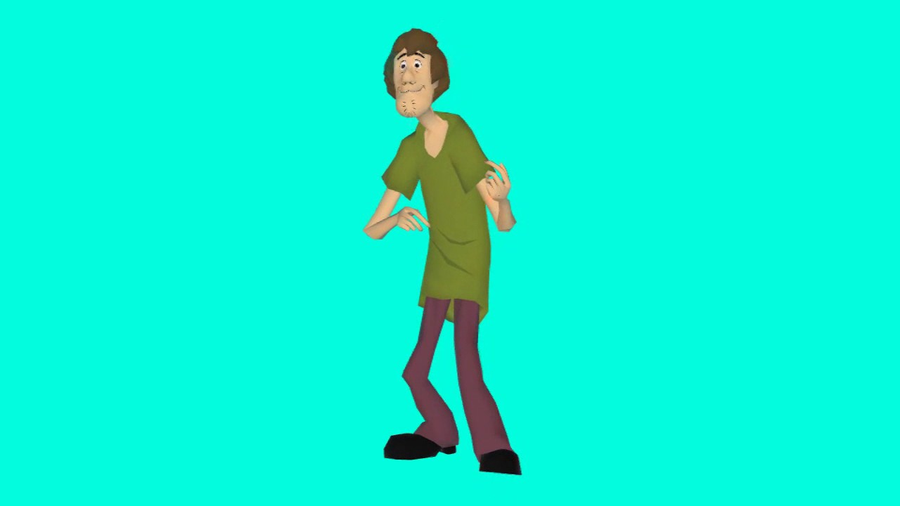 Shaggy Rogers guitar playing animated front chroma - YouTube