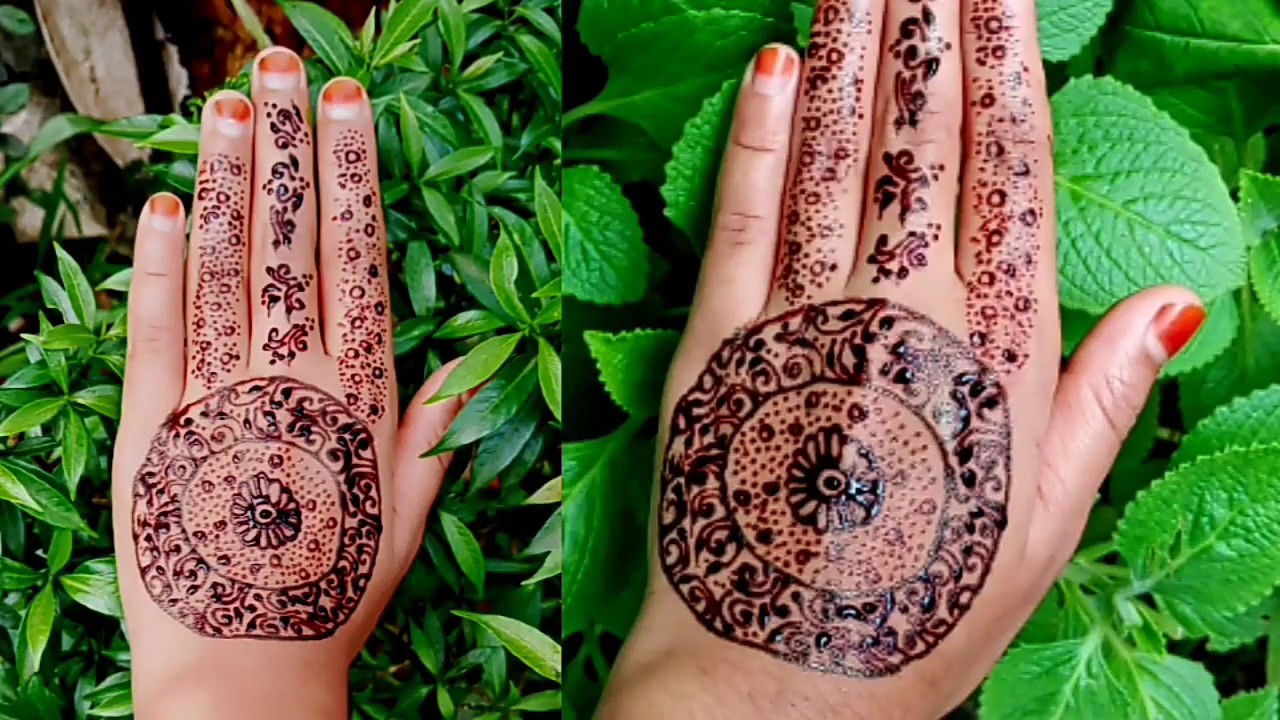 SIMPLE MEHANDI DESIGN FOR HAND -GOL TIKKI MEHENDI DESIGN 2020 -MANDALA ...