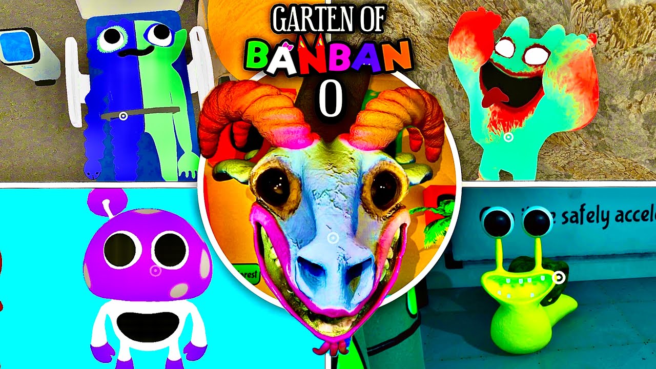 GARTEN OF BANBAN 0 - ALL JUMPSCARES & ALL SECRETS + OUT OF BOUNDS IN ...