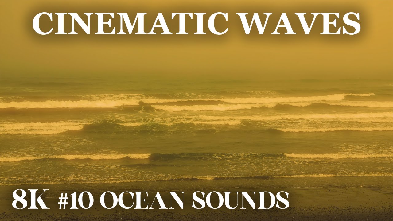 Scenic Pacific Ocean + Natural White Noise & Light Music - 8K Cinematic ...