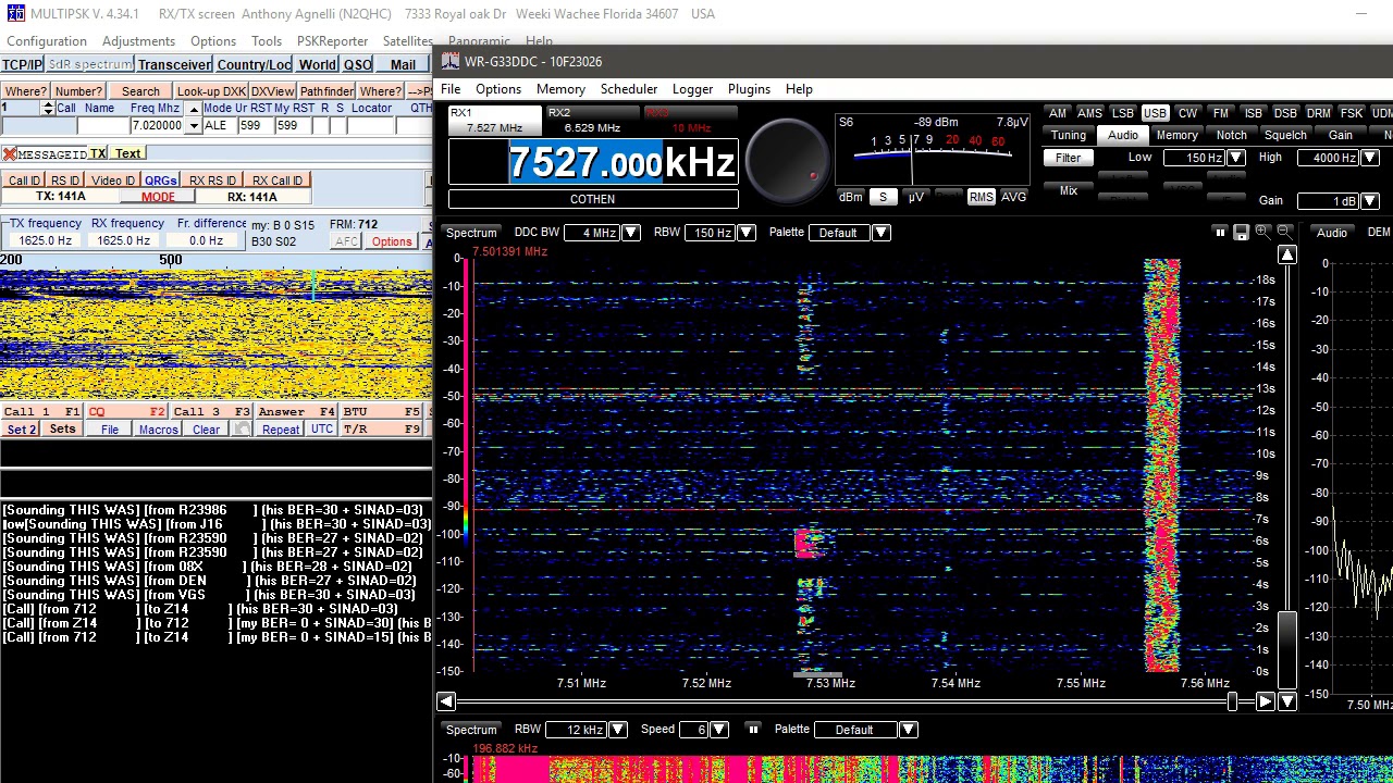 7527 KHZ USB COTHEN USCG HC 130 1712 with Sector St Pete Z14 FLight Ops ...