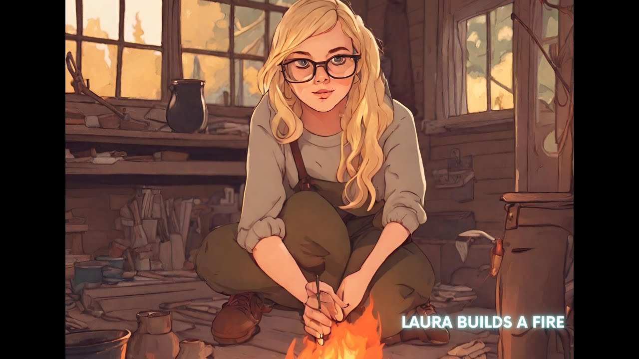 ASMR Relaxation Laura builds a fire - YouTube