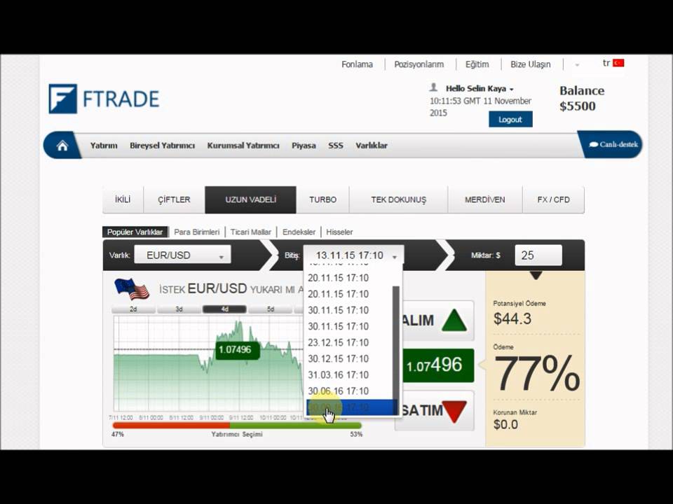 Ftrade platformunda işlem nasıl yapılır ? Soner Kaya 02169001885 - YouTube
