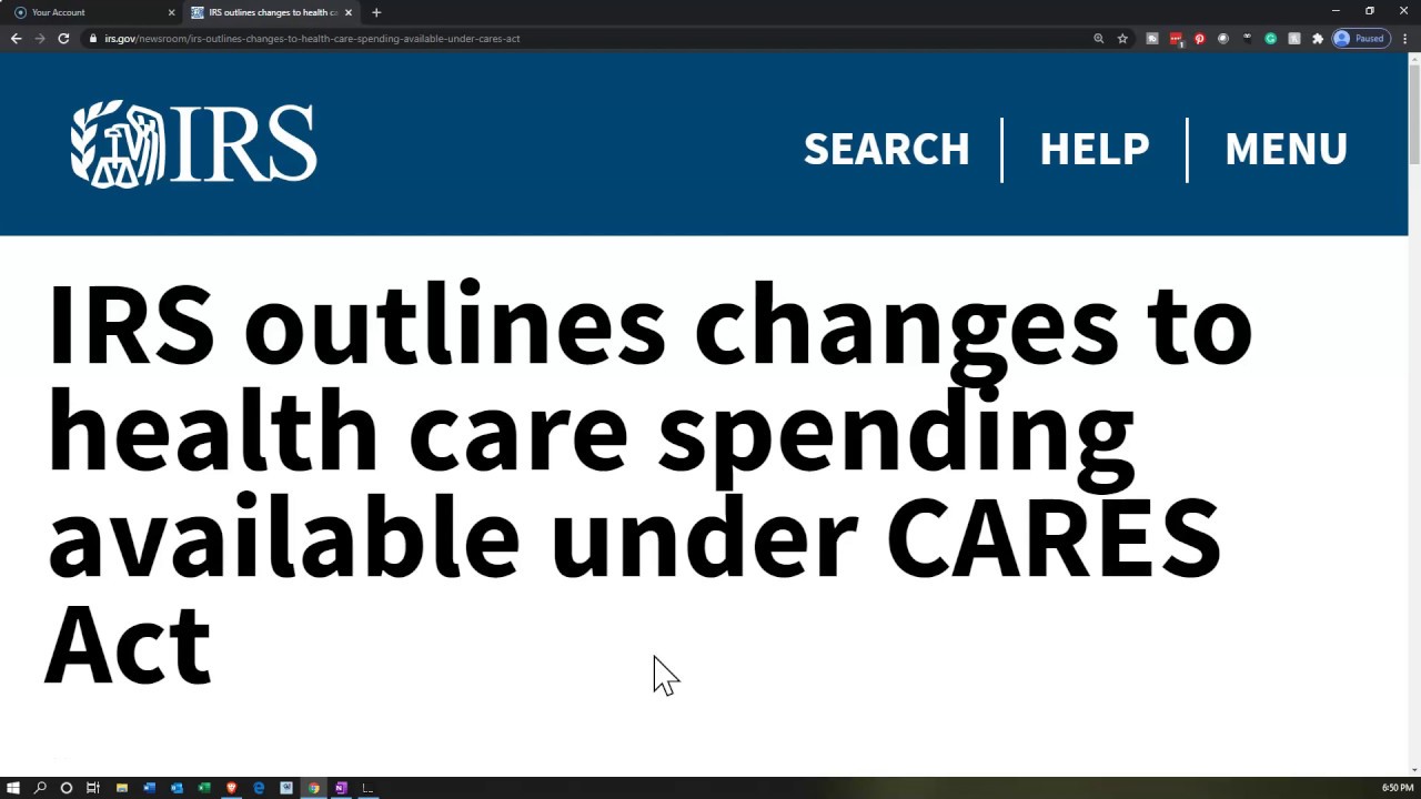 IRS News - IRS outlines changes to health care spending available under ...