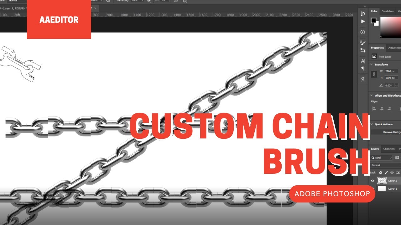 Custom Chain Brush | Adobe PhotoShop - YouTube