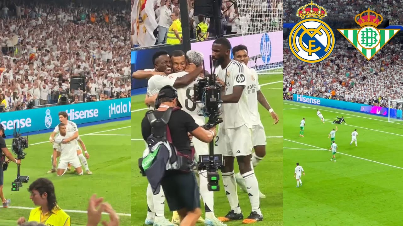 Incredible Scenes As Mbappé Scores His First Goal For Real Madrid At ...