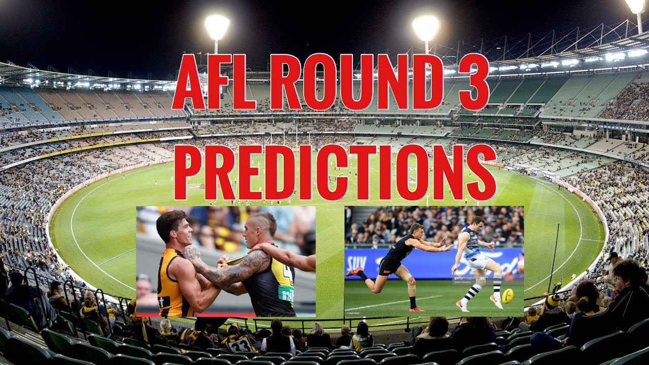 AFL ROUND 3 PREDICTIONS (SO MANY UPSETS LAST WEEK) - YouTube