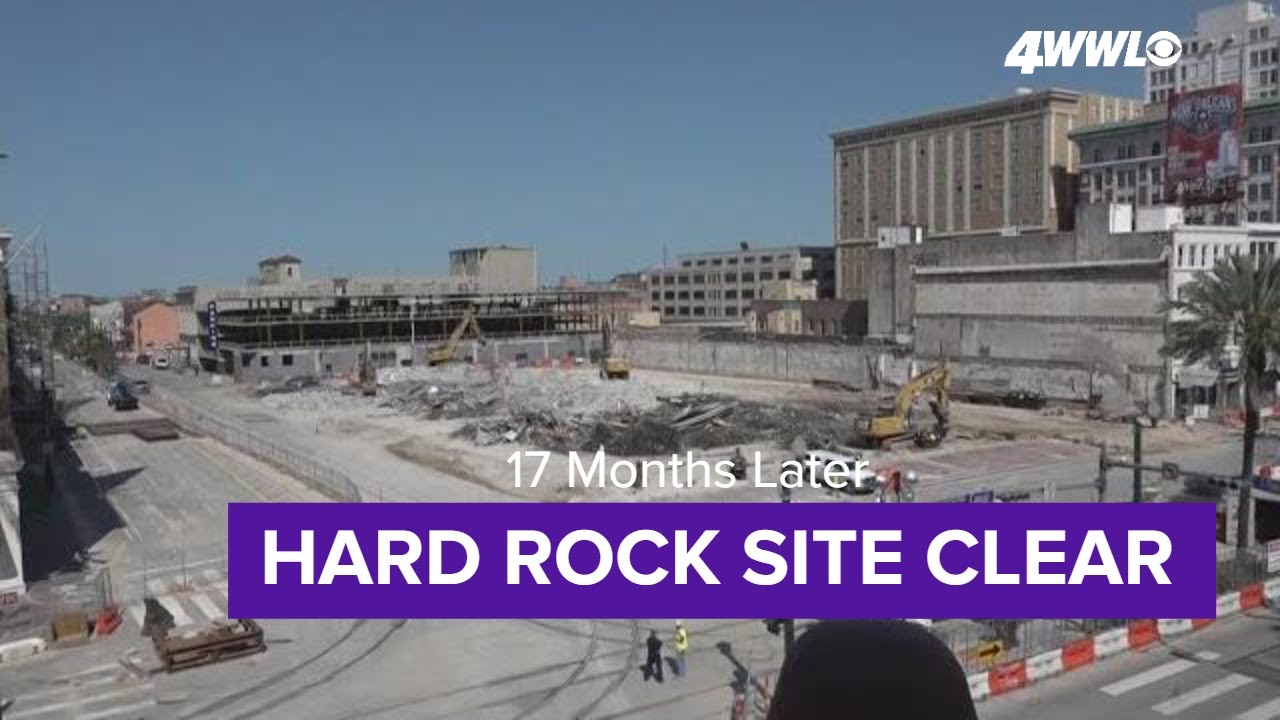 Hard Rock collapse site nearly gone 17 months later - YouTube
