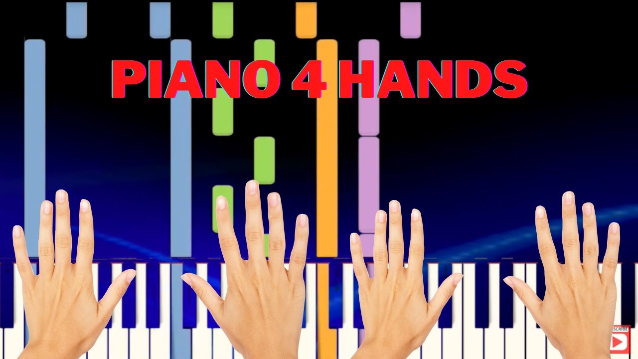 The easiest Four Hands piano piece in the world. Synthesia version ...