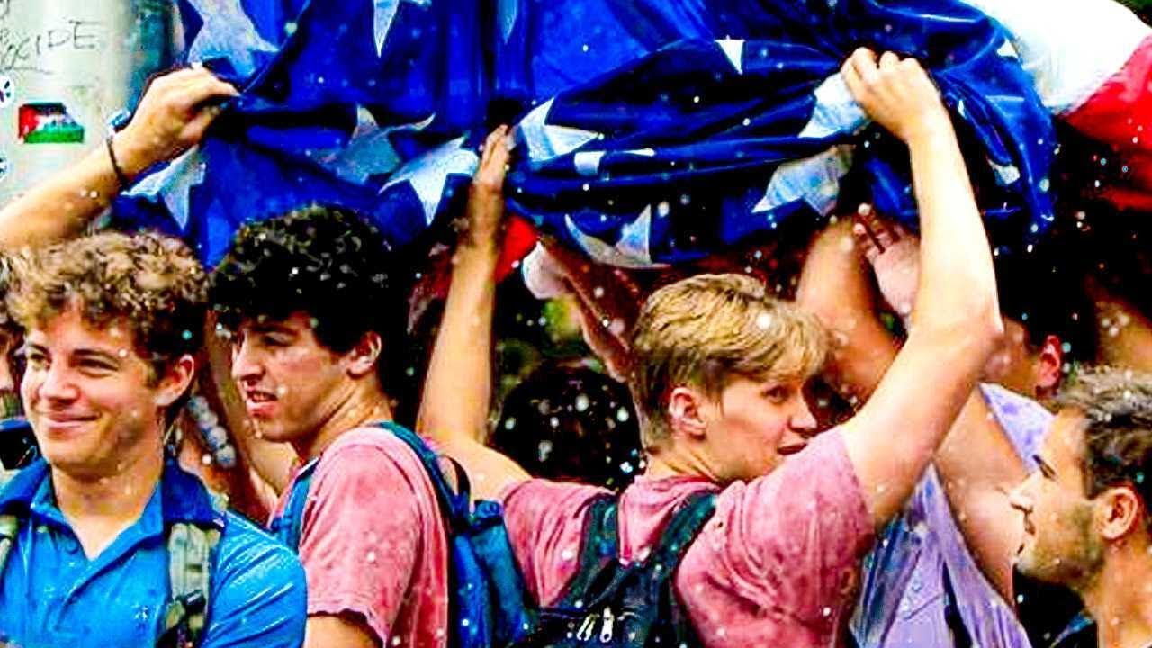 FratBoy Patriots RISE UP and DEFEND Flag in Campus RIOTS!!! - YouTube