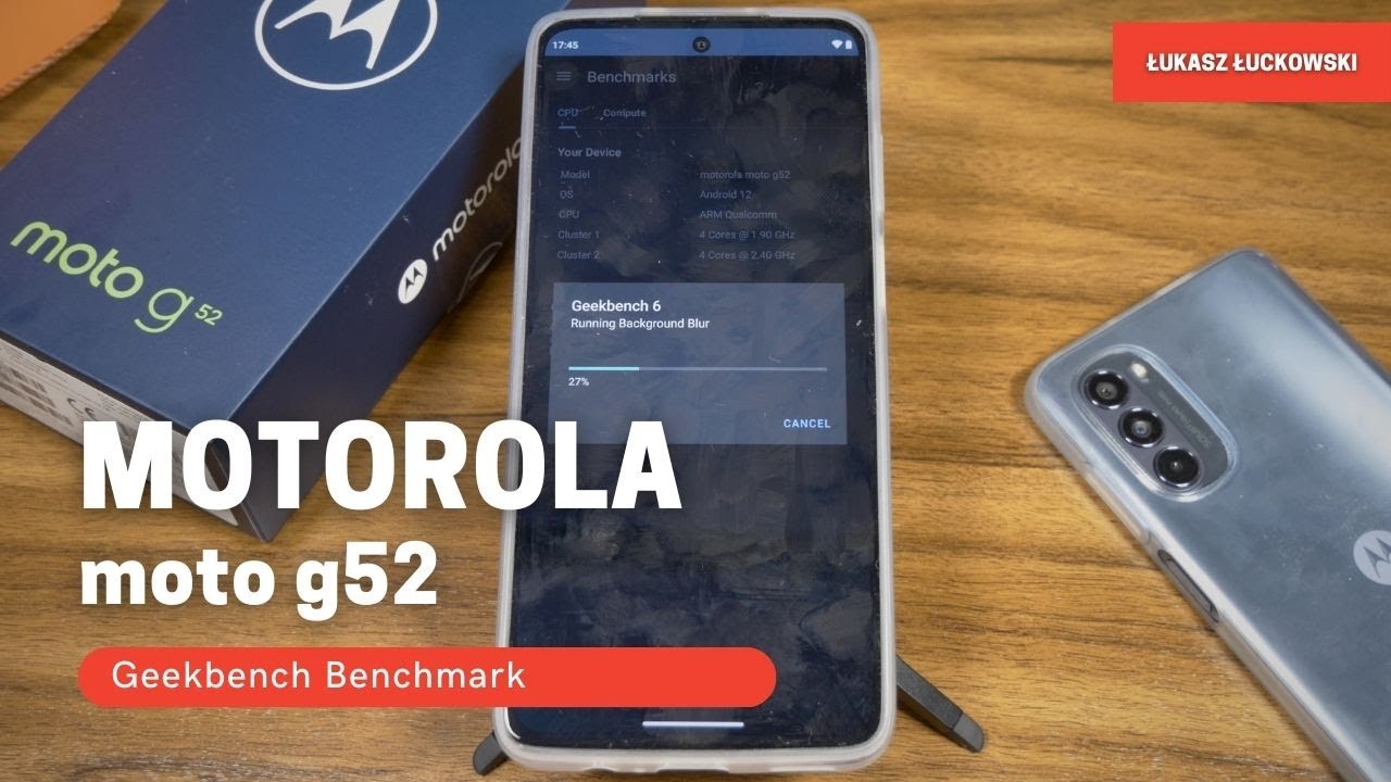 MOTOROLA moto g52 Geekbench Test - YouTube