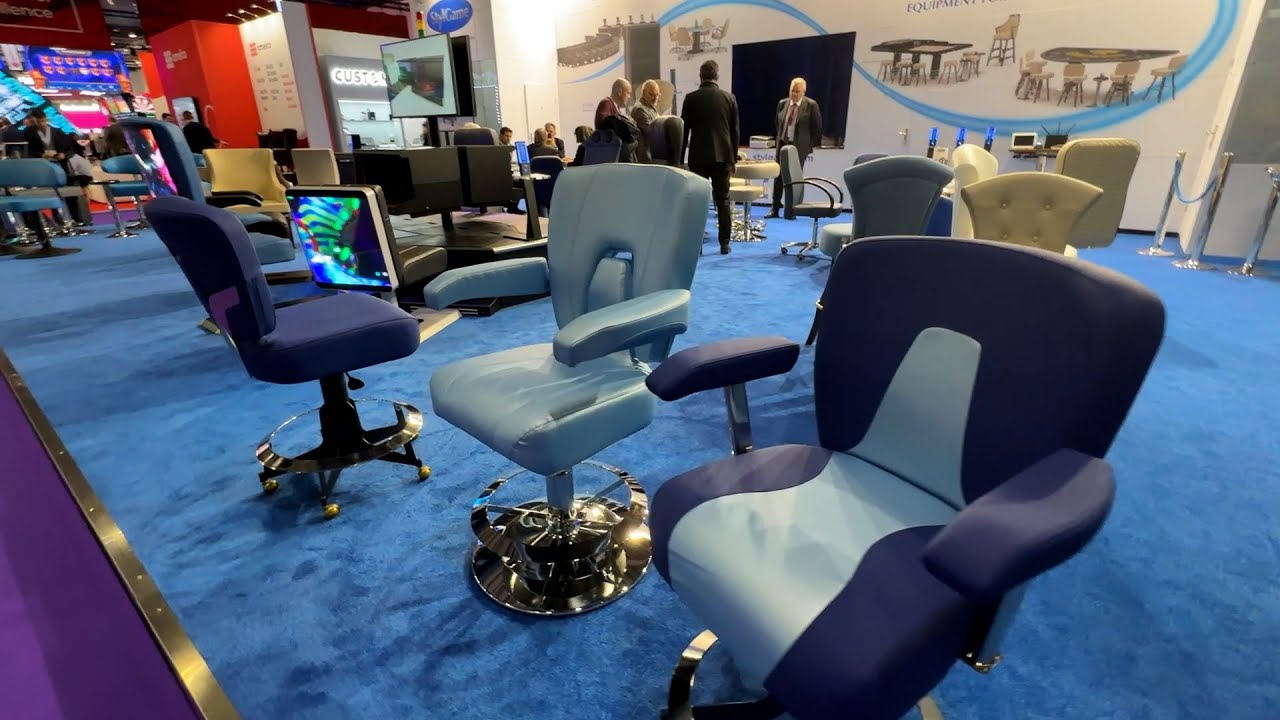 Casino seating & slot chairs: ergonomic stools for table gaming - YouTube