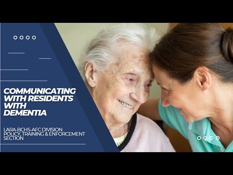 Communicating with Residents Diagnosed with Dementia - YouTube