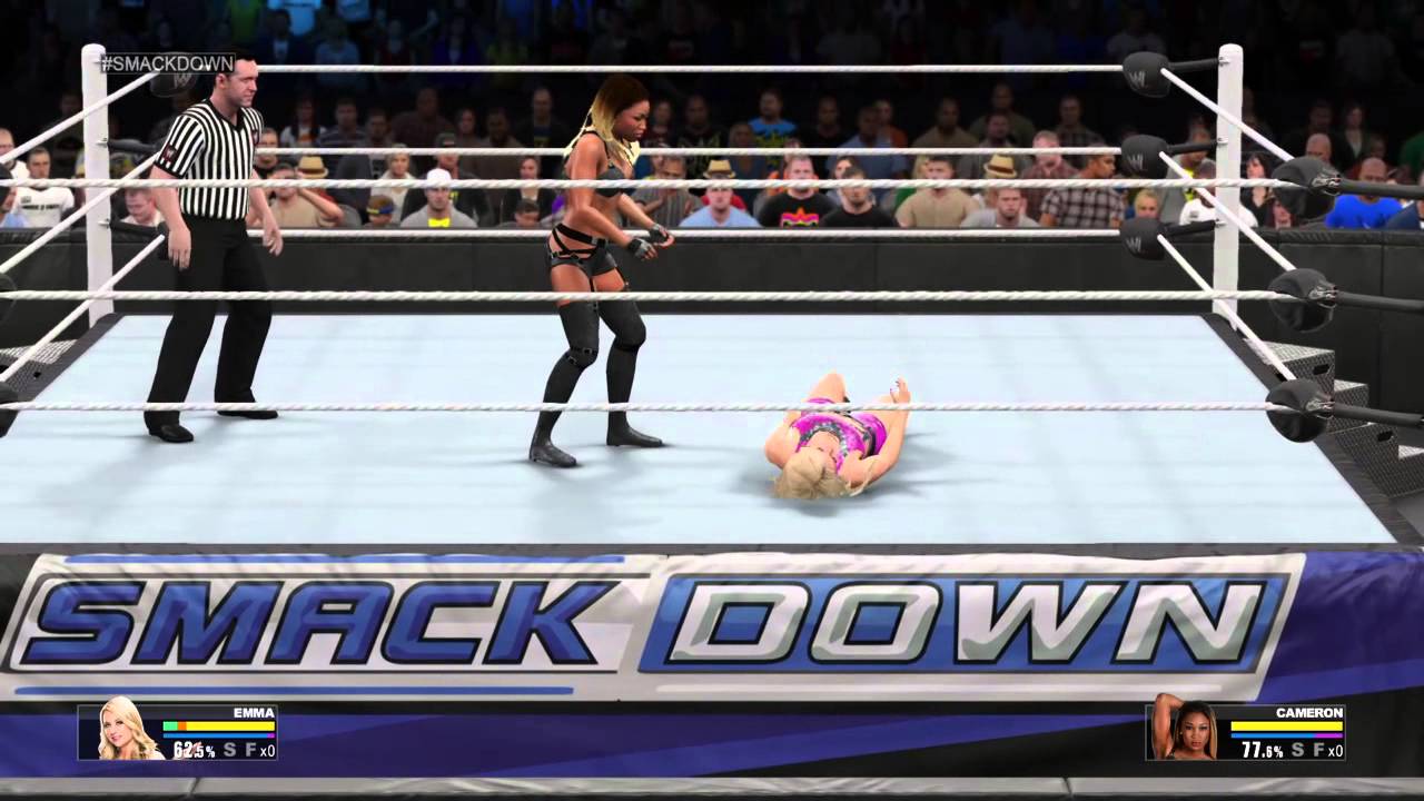WWE 2K15 Gameplay DLC Emma vs. Cameron - YouTube