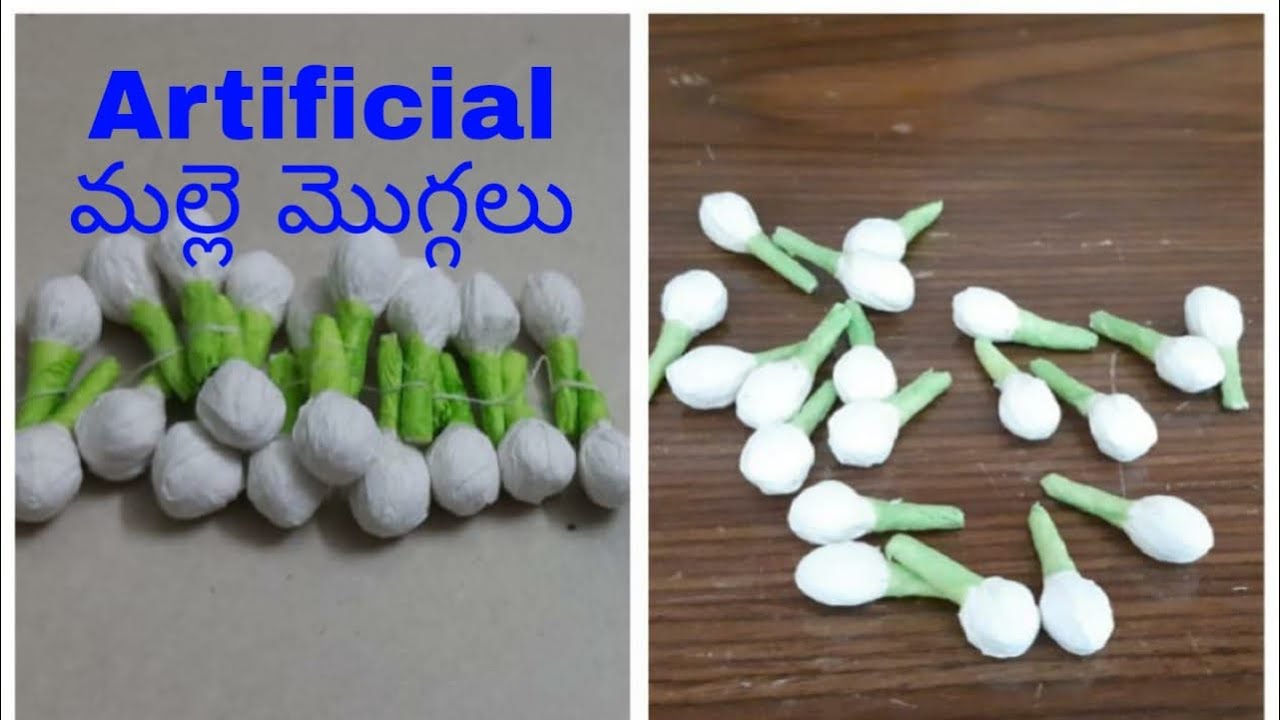 How to make Artificial jasmine flower |Diy jasmine flowers|paper flower ...