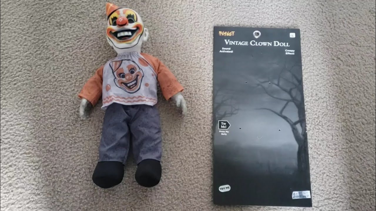 vintage clown doll - spirit halloween 2021 demo - YouTube