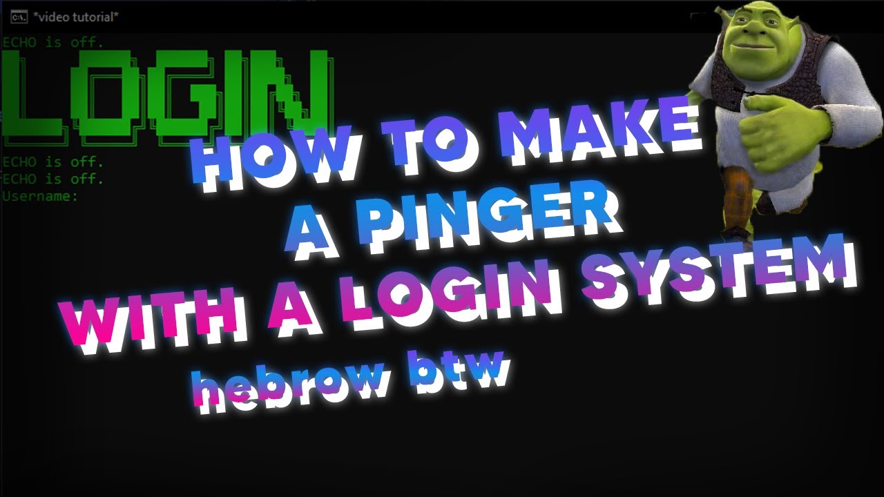 How to make a pinger with a login system (hebrow sorry) - YouTube