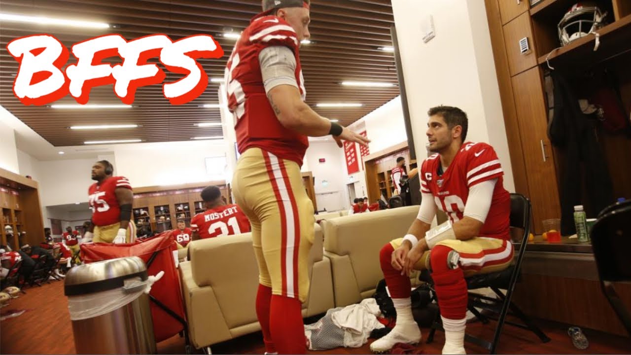 Inside the 49ers Locker Room: George Kittle Makes an Appearance - YouTube