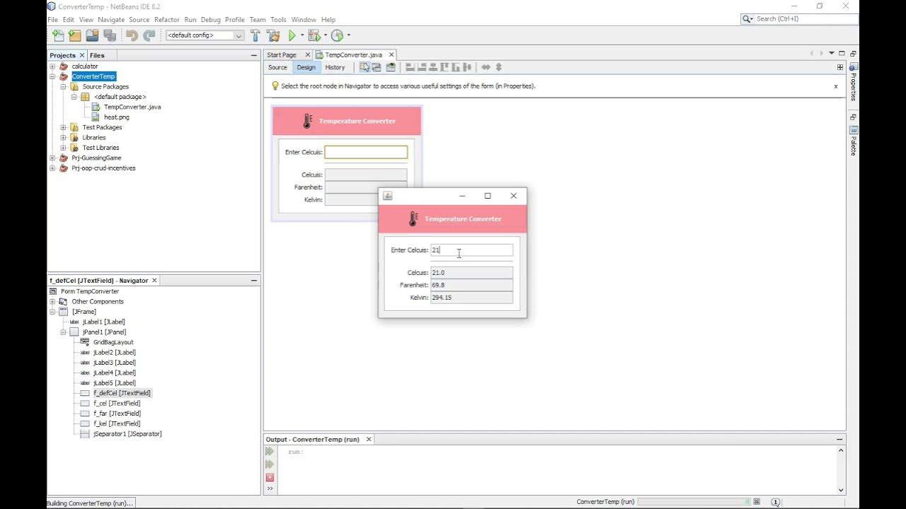 Temperature Converter in Java Swing in just 5 minutes? - YouTube