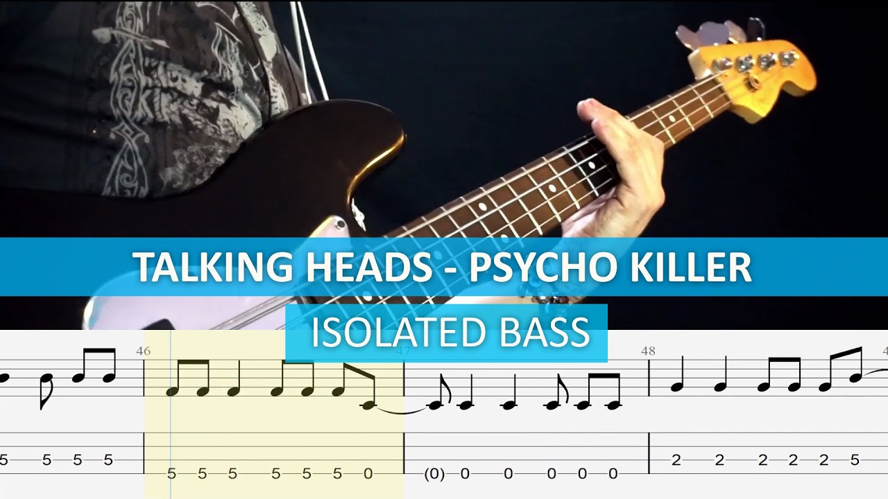 [isolated bass] Talking Heads - Psycho Killer / bass cover / playalong ...