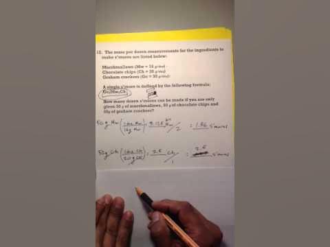 quiz2b. s'mores limiting reactant problem - YouTube