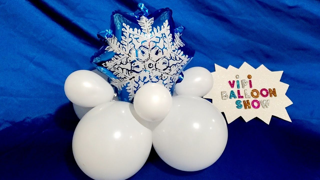 MAKING SNOWFLAKE BALLOON DECORATION!!! - YouTube
