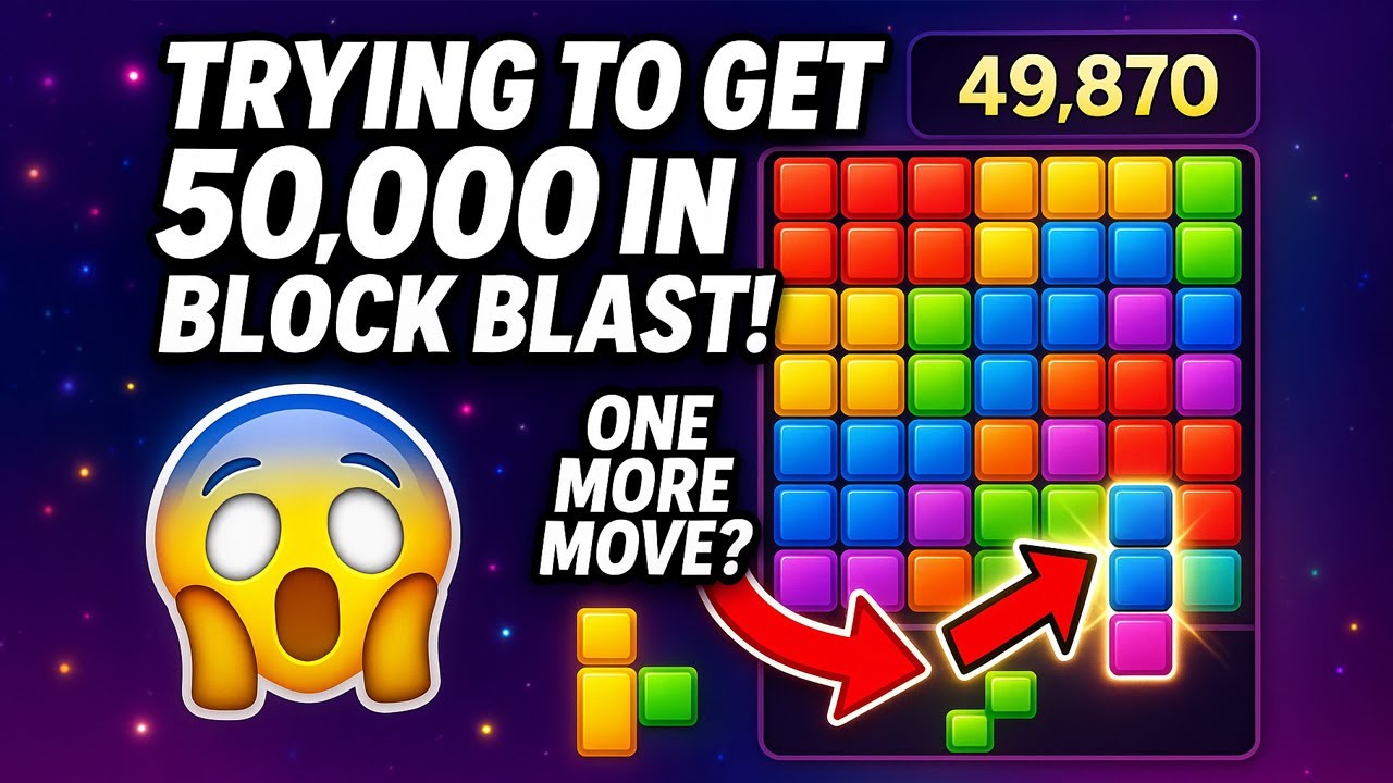 Trying to get 50 000 score in Block Blast - YouTube