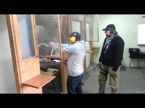 Gun Range fail. Think he was firing a bazooka - YouTube