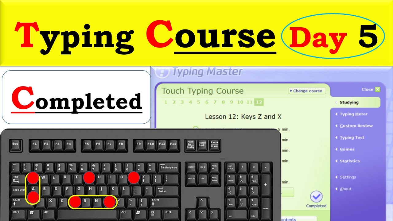 English typing course tutorial day 5 Beginner Guide - YouTube