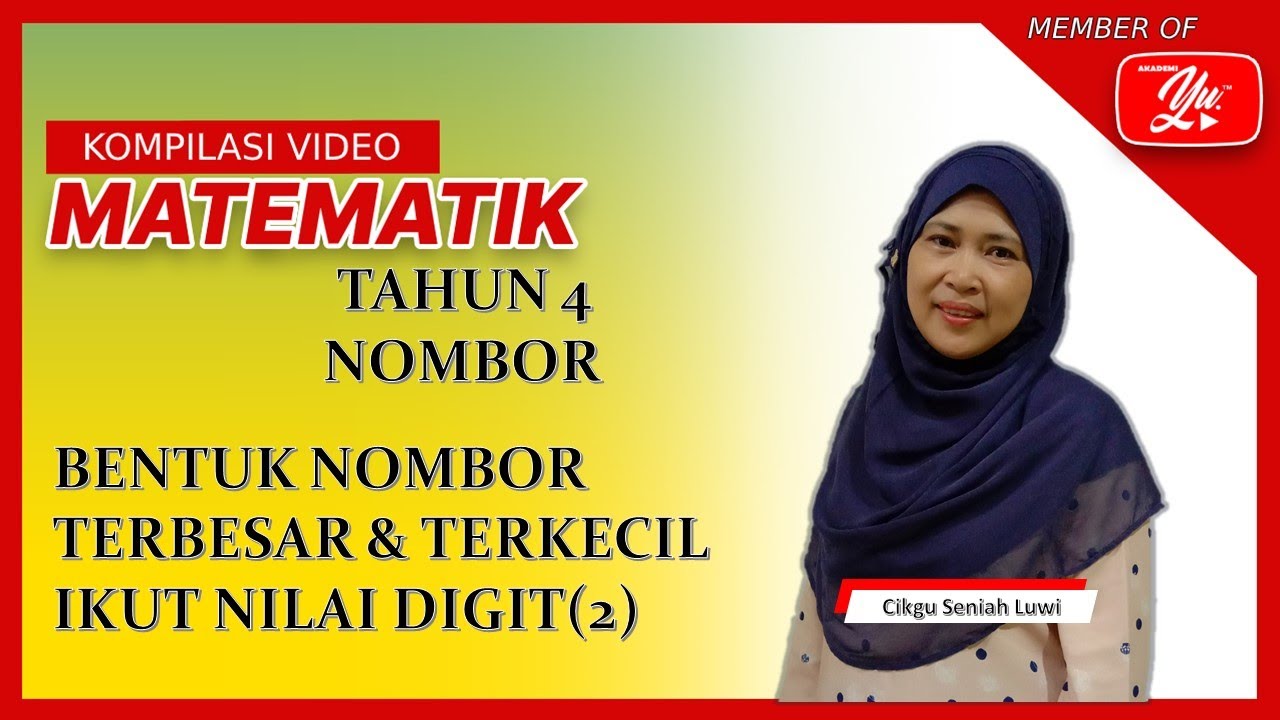 Bentuk nombor terbesar dan terkecil ikut nilai tempat (2) - YouTube