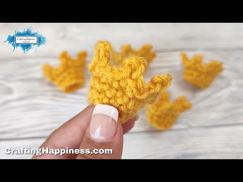 Mini Amigurumi Crochet Royal Crown 👑 | Free Pattern by Crafting Happiness