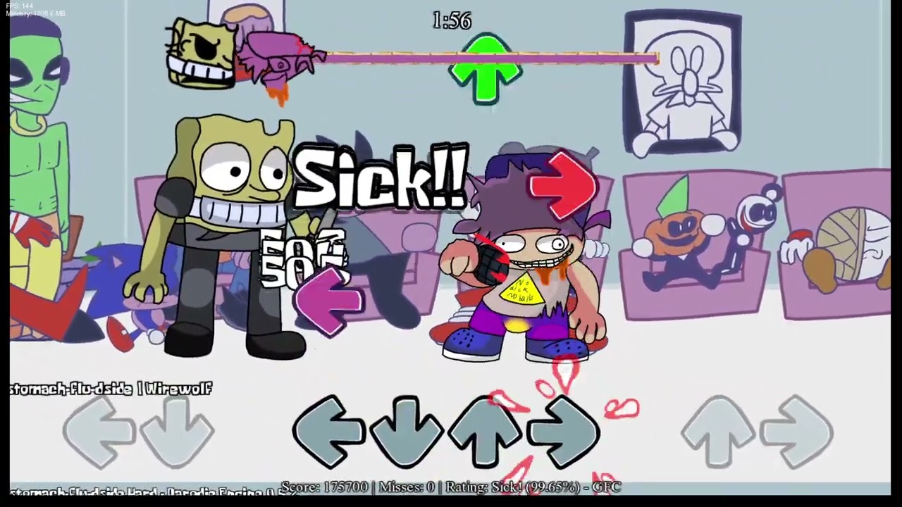 FNF Stomach Flu D-side - YouTube