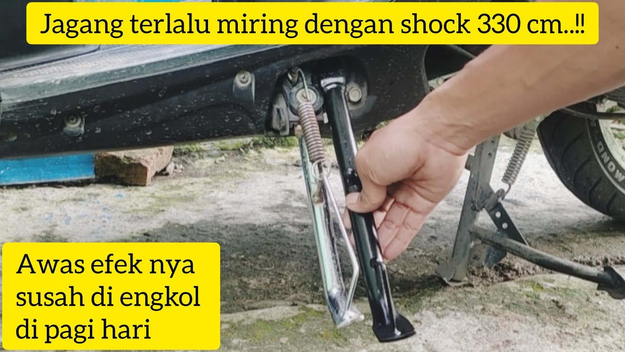Solusi standar samping terlalu miring dengan shock yang tinggi || beat ...