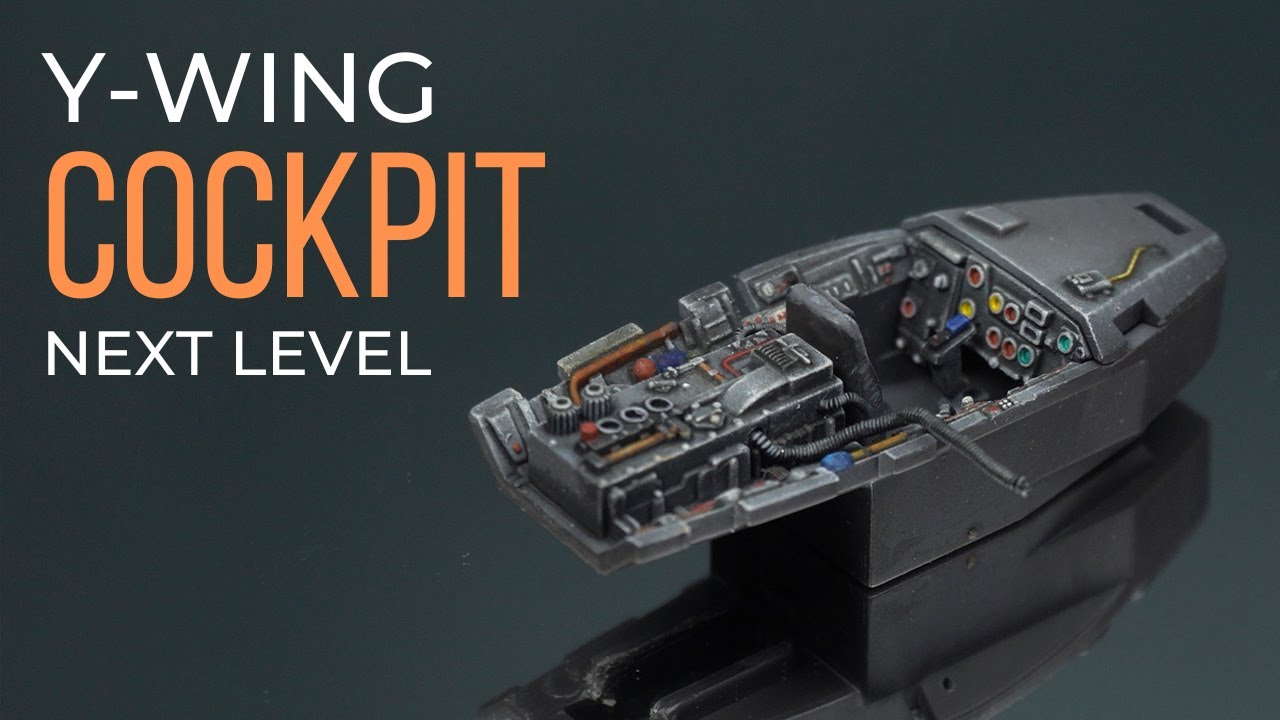 Star Wars Y-Wing Star-fighter 1/72 scale - The cockpit - YouTube