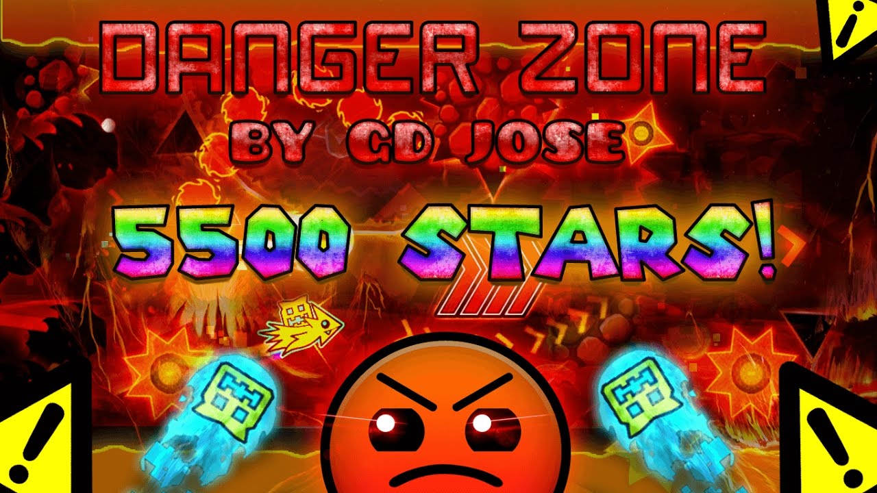 Geometry Dash 5500 STARS! Danger Zone by GD Jose (Daily Level #36 ...