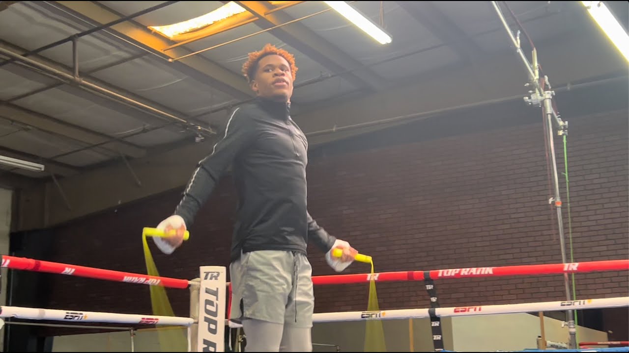 DEVIN "THE DREAM" HANEY JUMPING ROPE IN CAMP FOR LOMACHENKO AT TOP RANK ...
