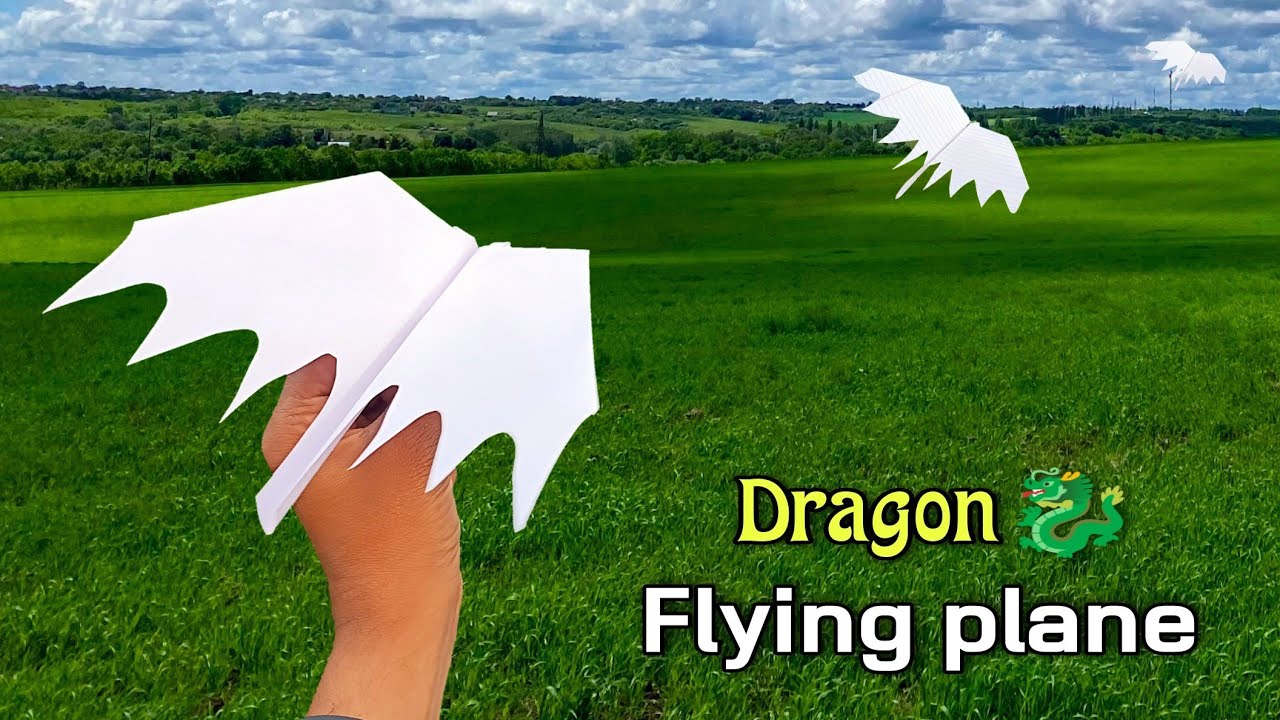 notebook paper dragon🐉 plane, wow flying paper dragon, how to make ...