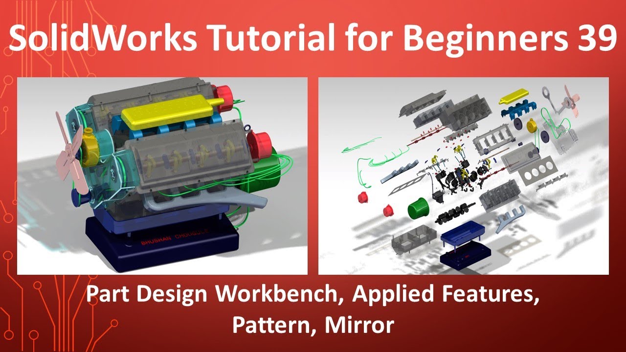 39 - SolidWorks Tutorial for Beginners- Pattern, Mirror - YouTube