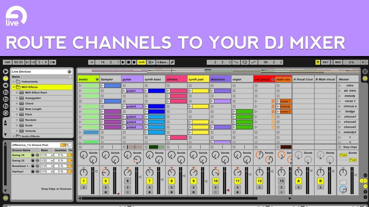 Ableton Live Tutorial: External Audio Routing for Mixing - YouTube