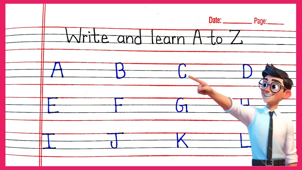 Write A to Z English Alphabet || Learn and write ABCD ||Learn Alphabet ...