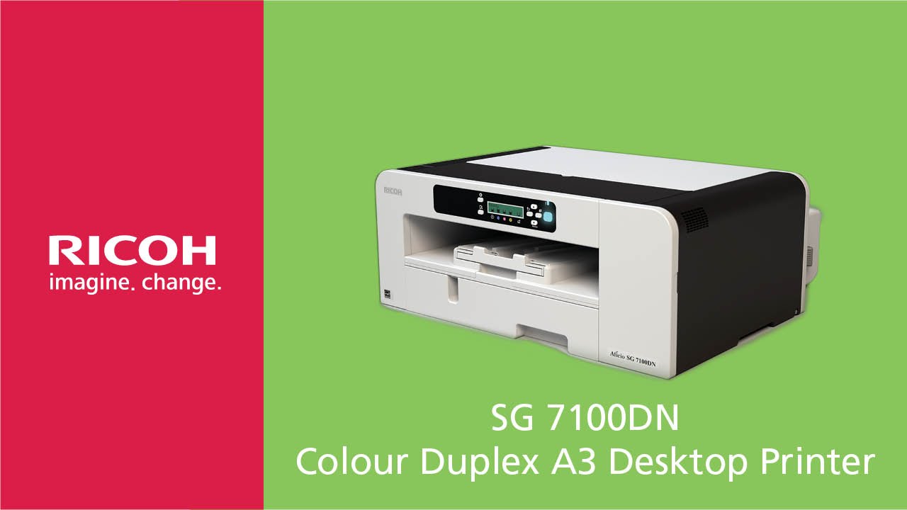 Ricoh SG 7100DN - Colour Duplex A3 GelJet Printer - YouTube