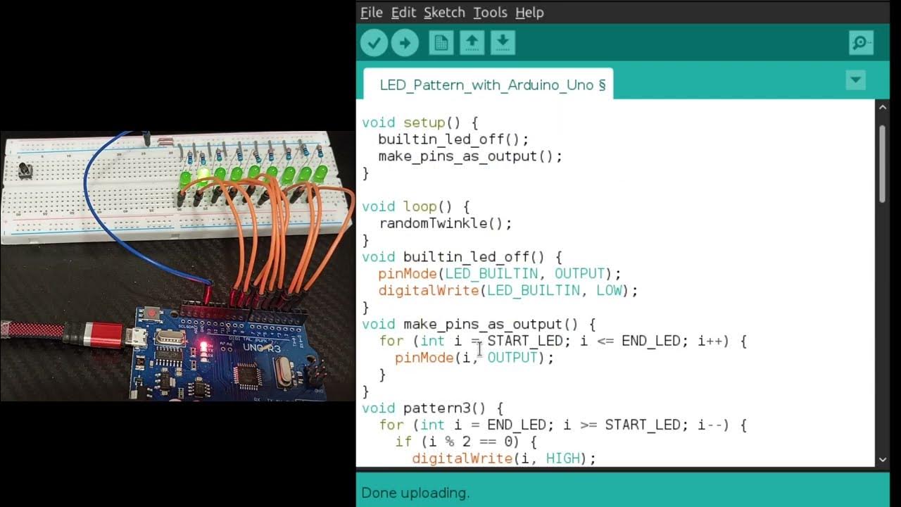 LED Patterns with Arduino Uno - YouTube