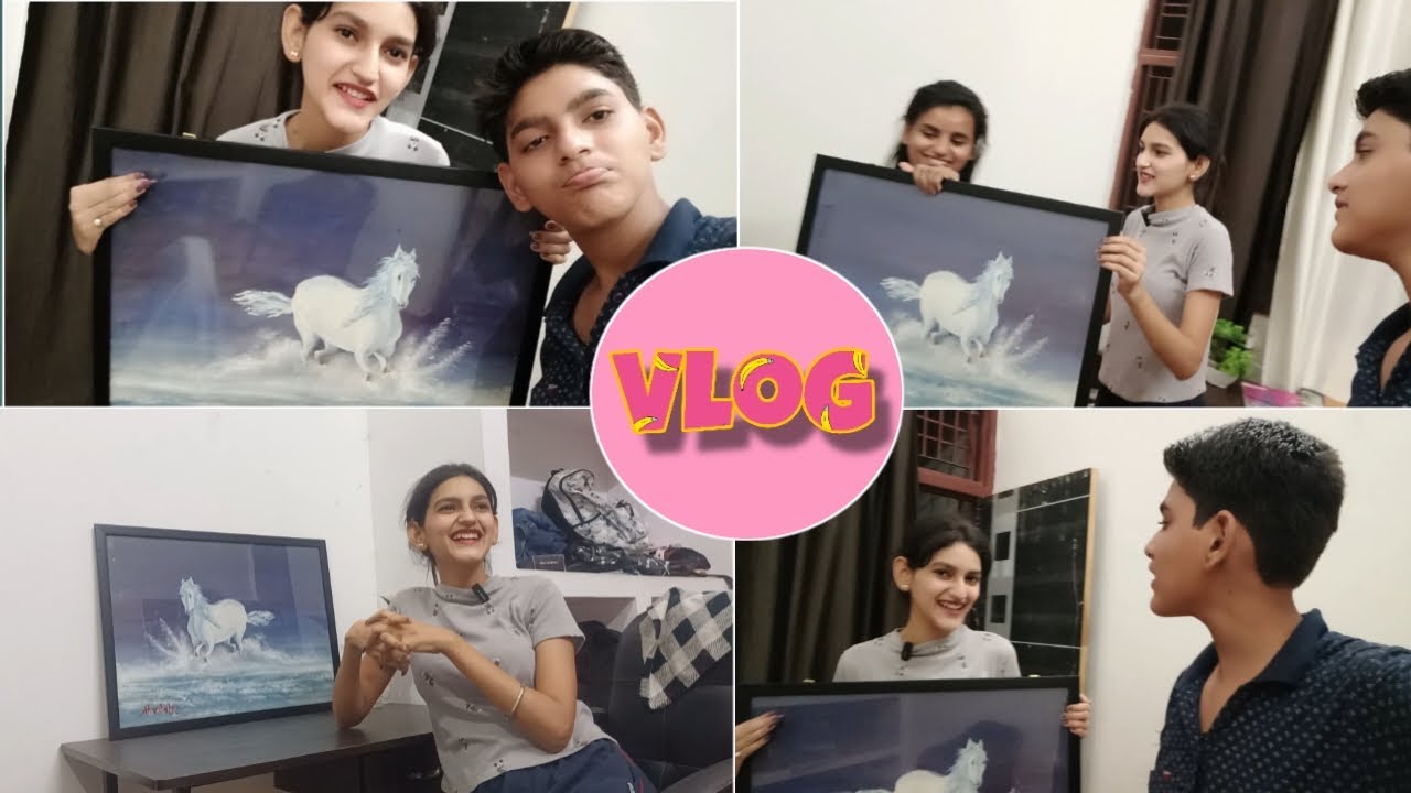 Ethni Mahgi Painting kharidi || Ghar aayi New painting ☺️ || - YouTube