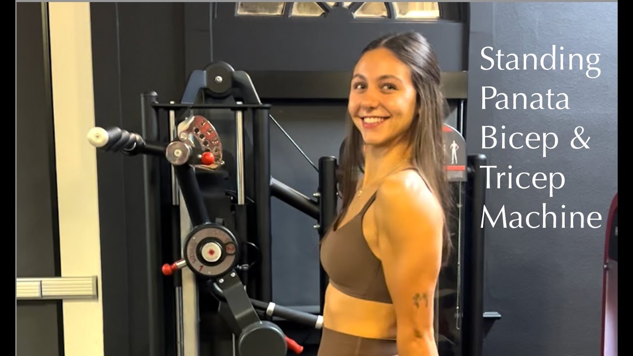 Standing Panata Bicep & Tricep Machine - YouTube