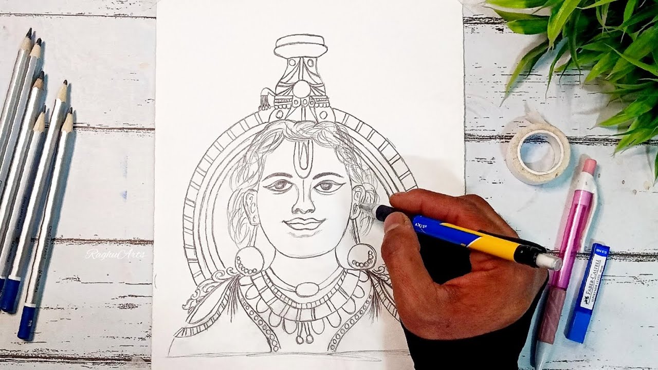 Shree Ram Lala Drawing/ Ayodhya ram ji drawing, Outline Tutorial 😍 ...