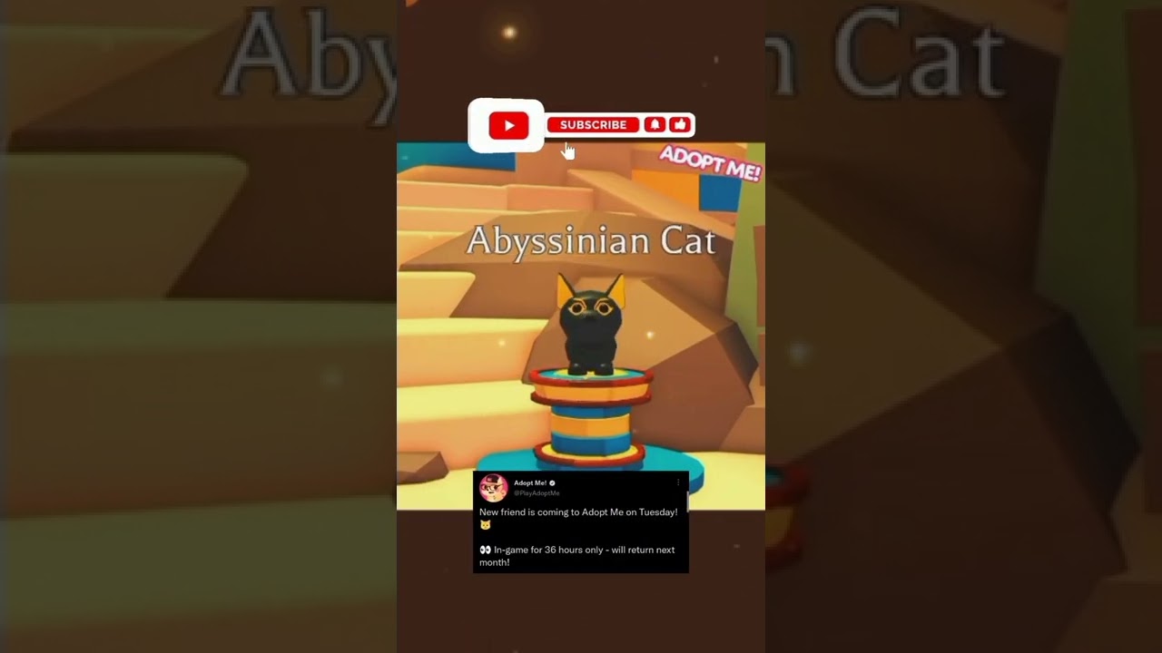 ADOPT ME NEW PET ABYSSINIAN CAT FROM DESERT SHOP THIS WEEK!! #adoptme # ...