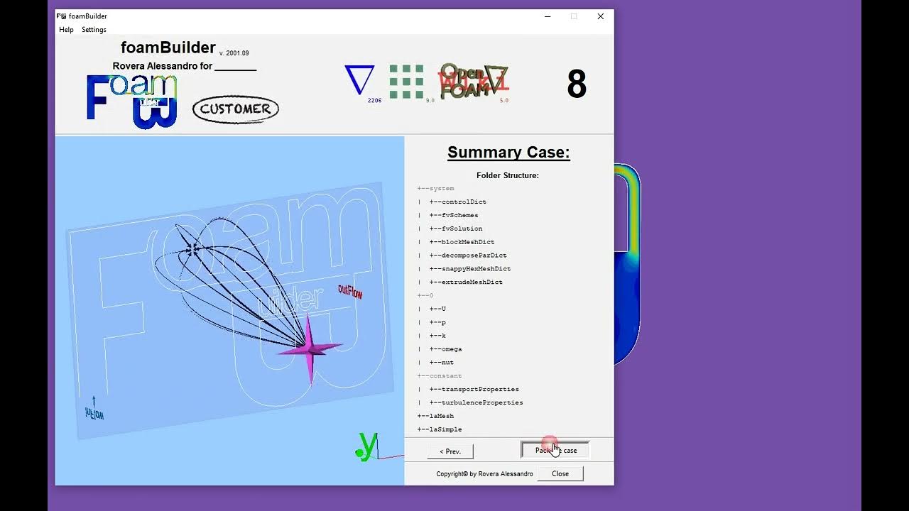 Prepare an openFOAM case for internal fluidynamic - YouTube