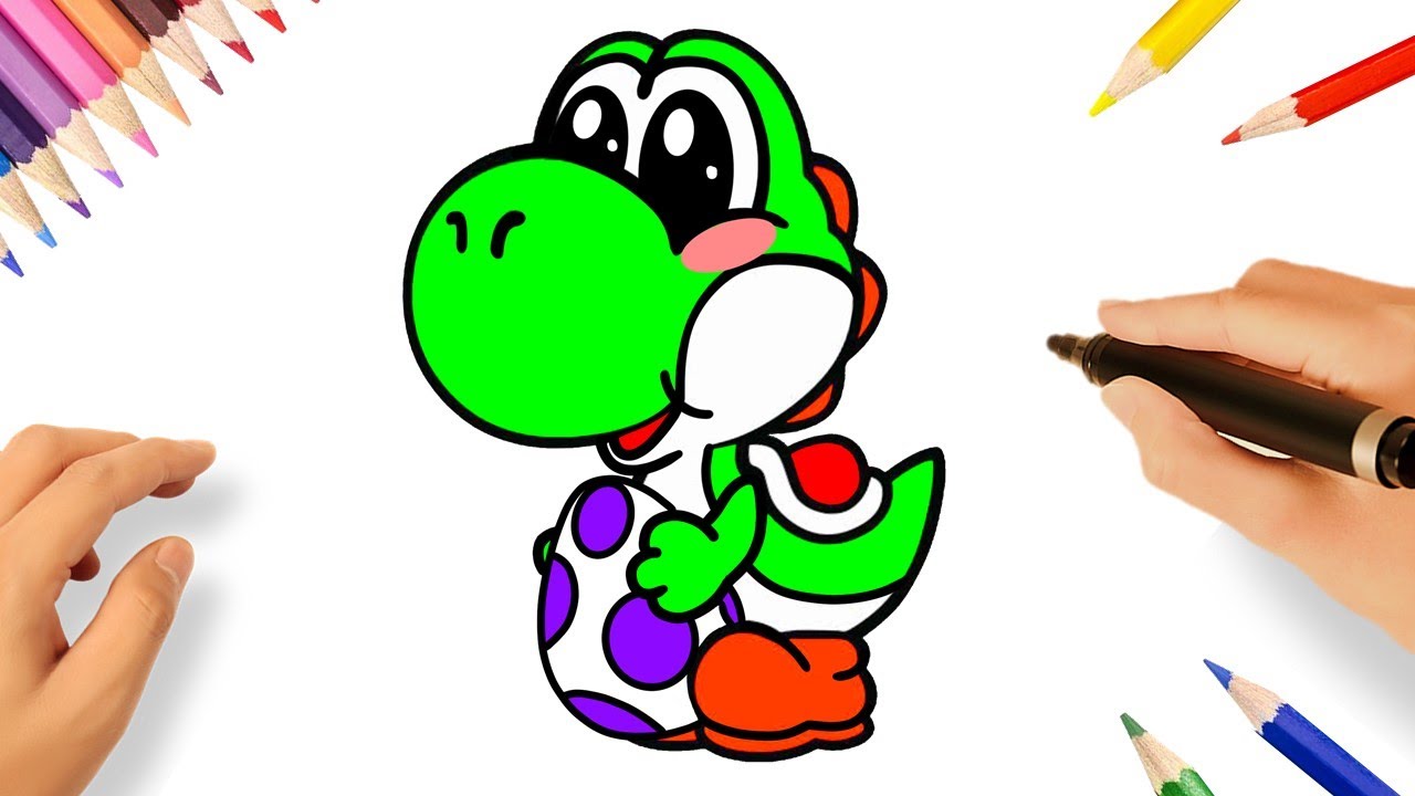 HOW TO DRAW YOSHI KAWAII | SUPER MARIO BROS - YouTube